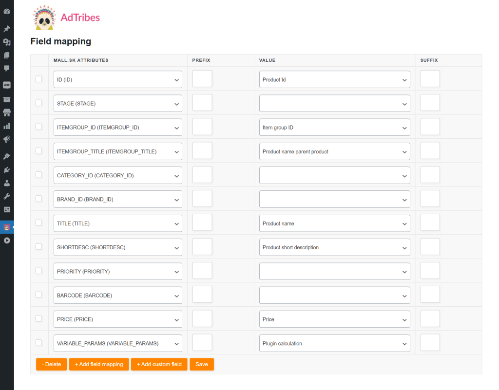 Create A Mall.sk Product Feed For Your Store With AdTribes