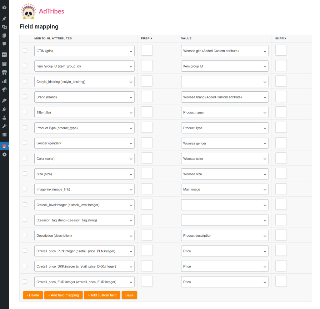 Create A Miinto Feed For Your Online Store With AdTribes